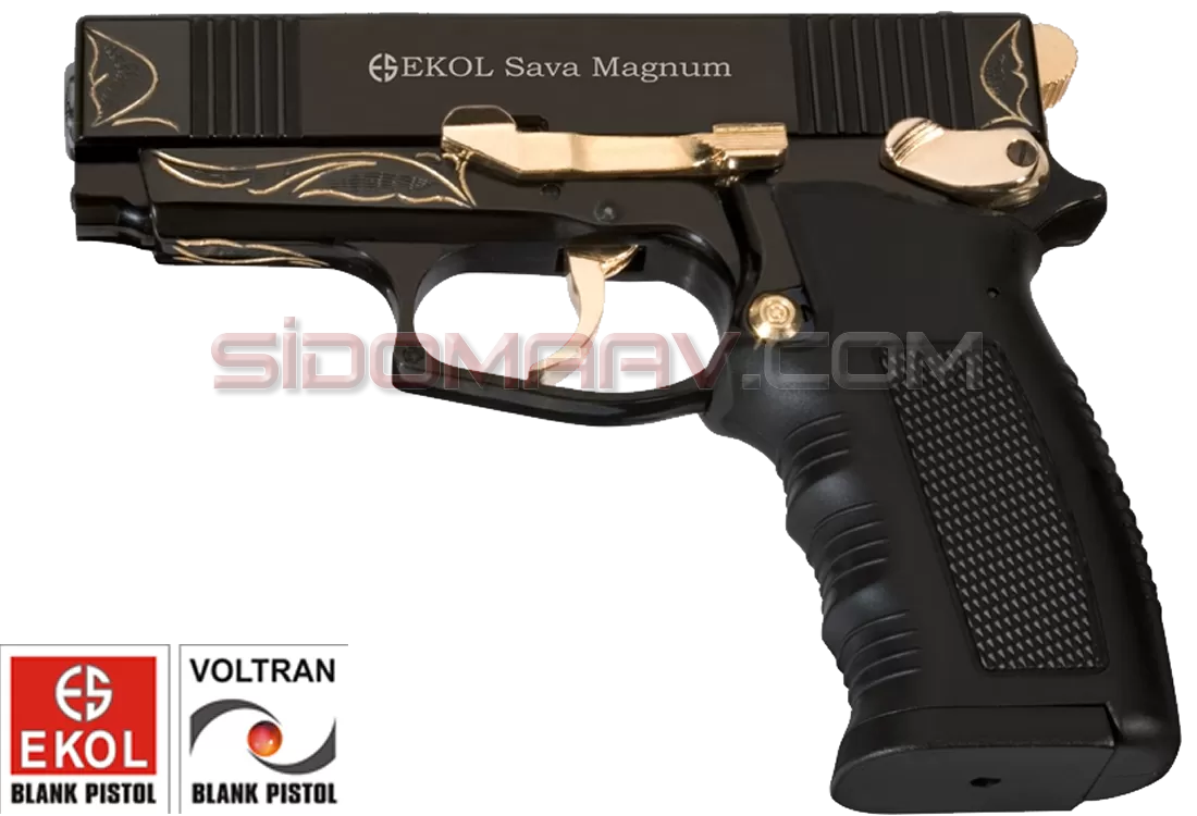 Ekol Sava Magnum Siyah işlemeli Kurusıkı Tabanca | Kurusıkı Tabancalar